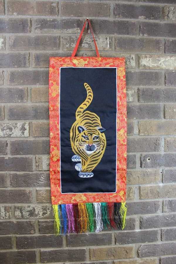 Tiger Embroidery Wall Hanging - DharmaShop
