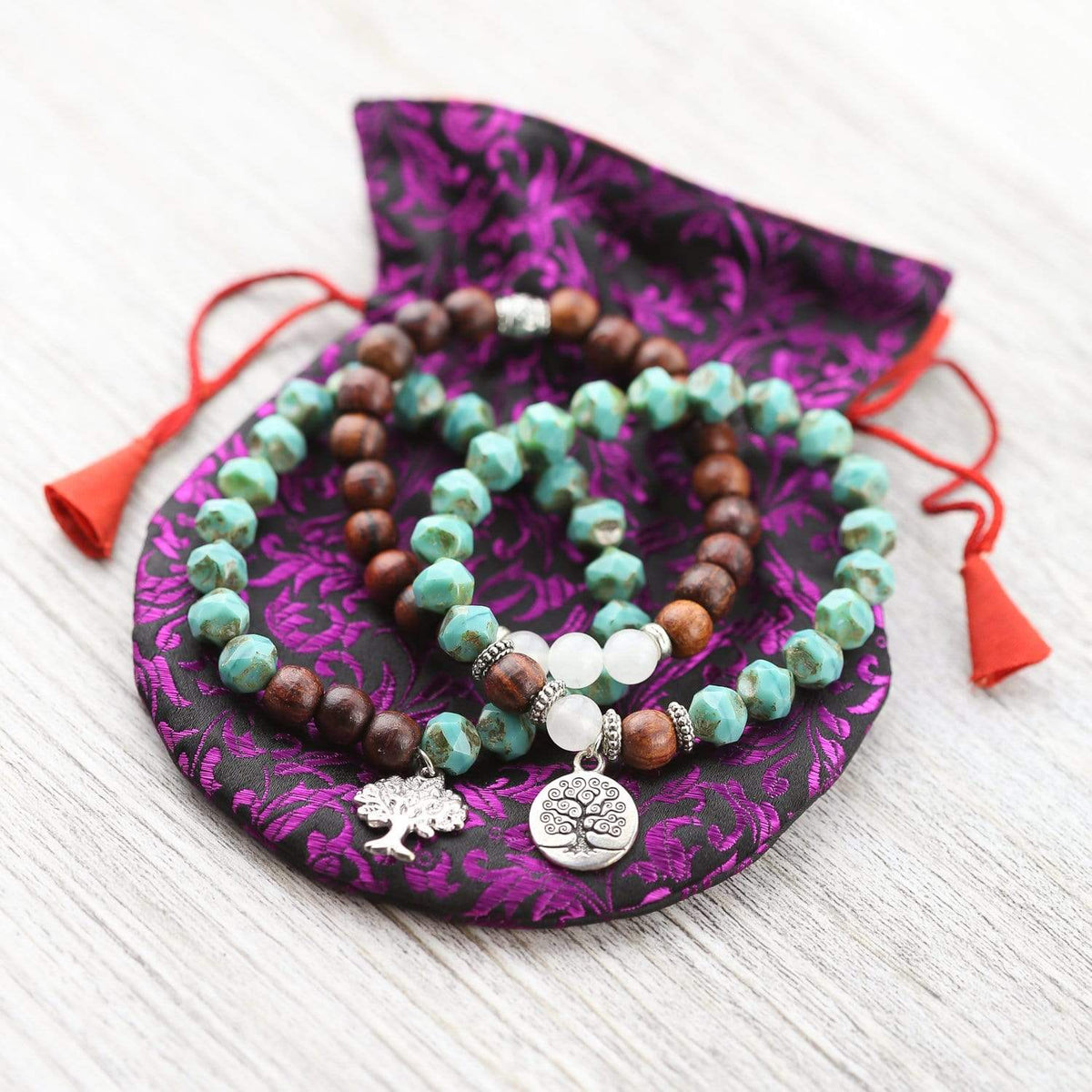 Tree of Life Wrist Mala Stack - DharmaShop