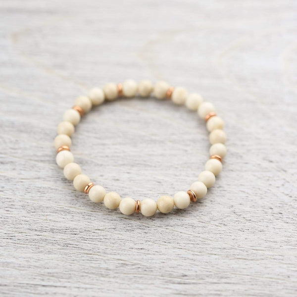 Fossil Jasper Healing Wrist Mala Bracelet - DharmaShop