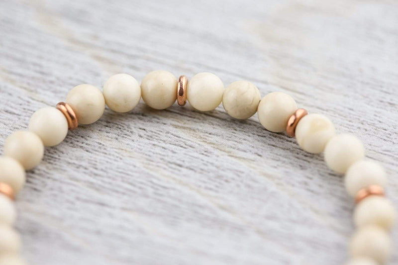 Fossil Jasper Healing Wrist Mala Bracelet - DharmaShop