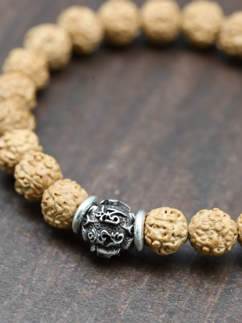 Rudraksha Om Mani Wrist Mala - DharmaShop